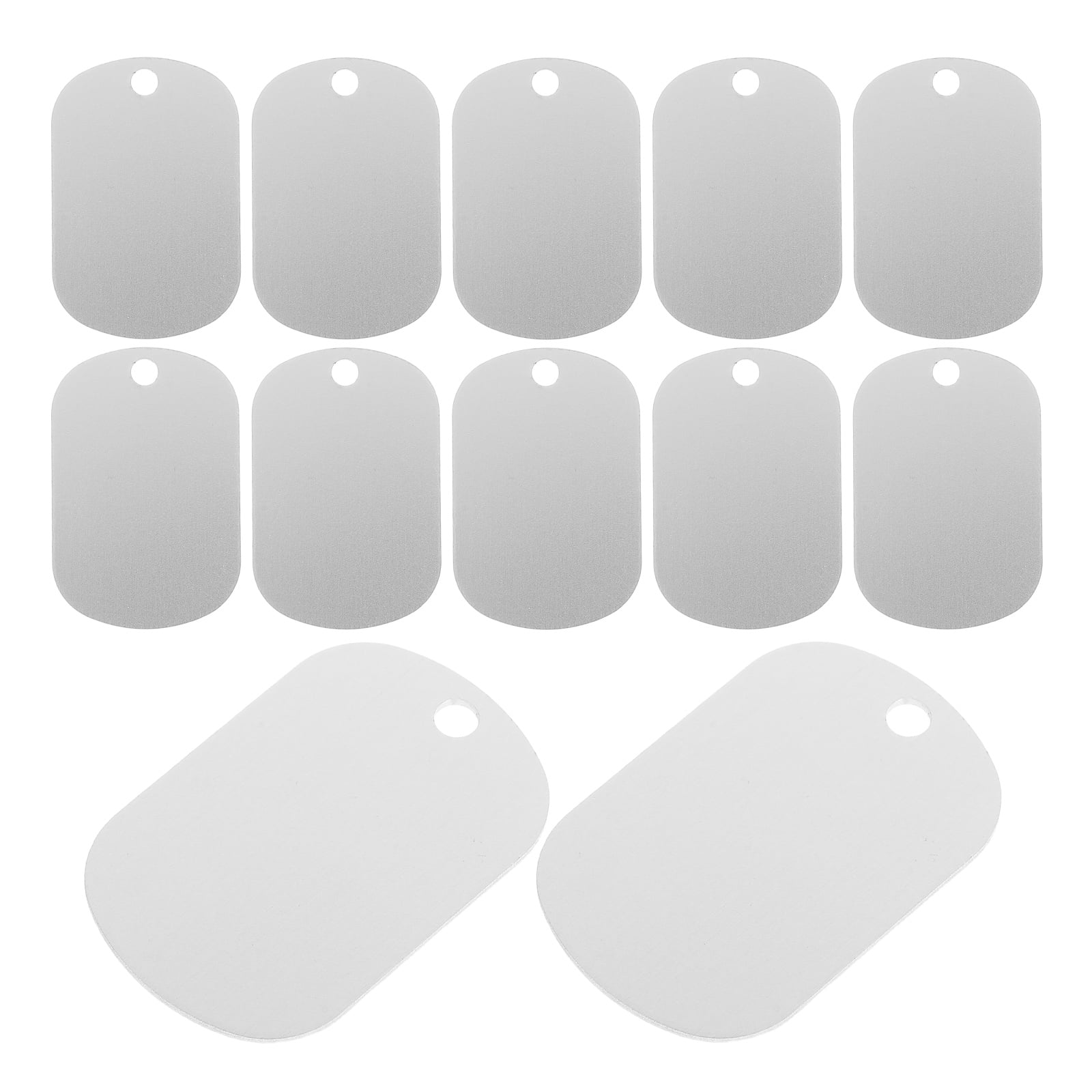 WORGEOUS 30pcs Metal Blank Stamping Tags Aluminum Rectangle Labels ...