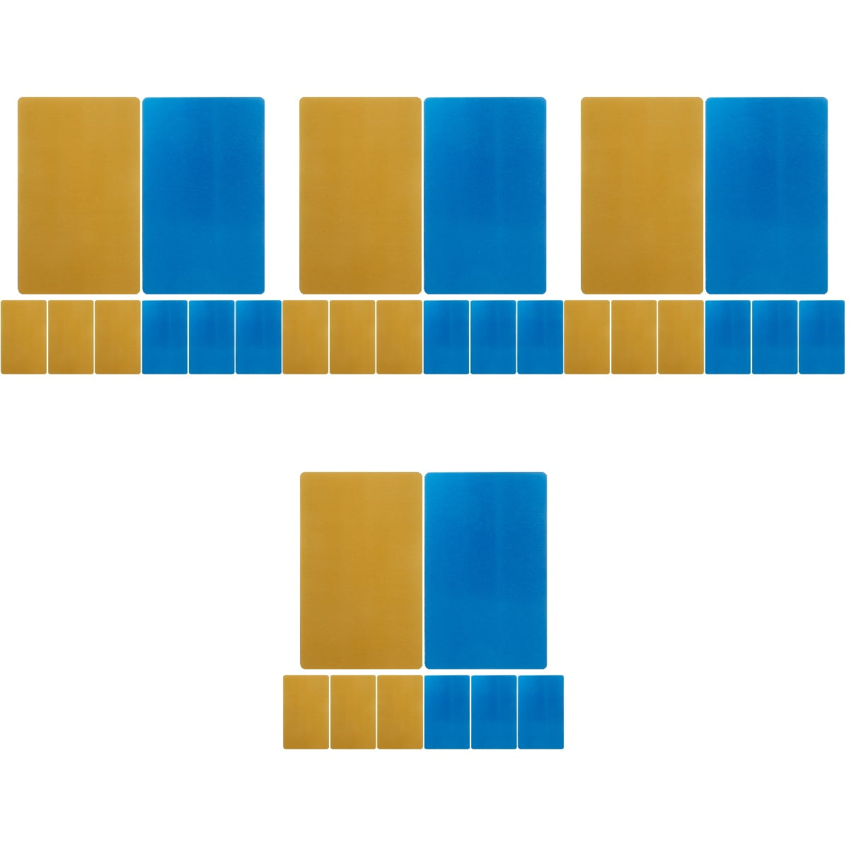 WORGEOUS 32 Pcs Blank Metal Cards Engraving Metal Business Cards ...