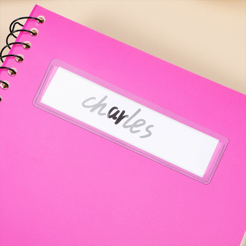 WORGEOUS 32 Pcs Label Holders Adhesive Label Pockets Mailbox Tag Shelf ...