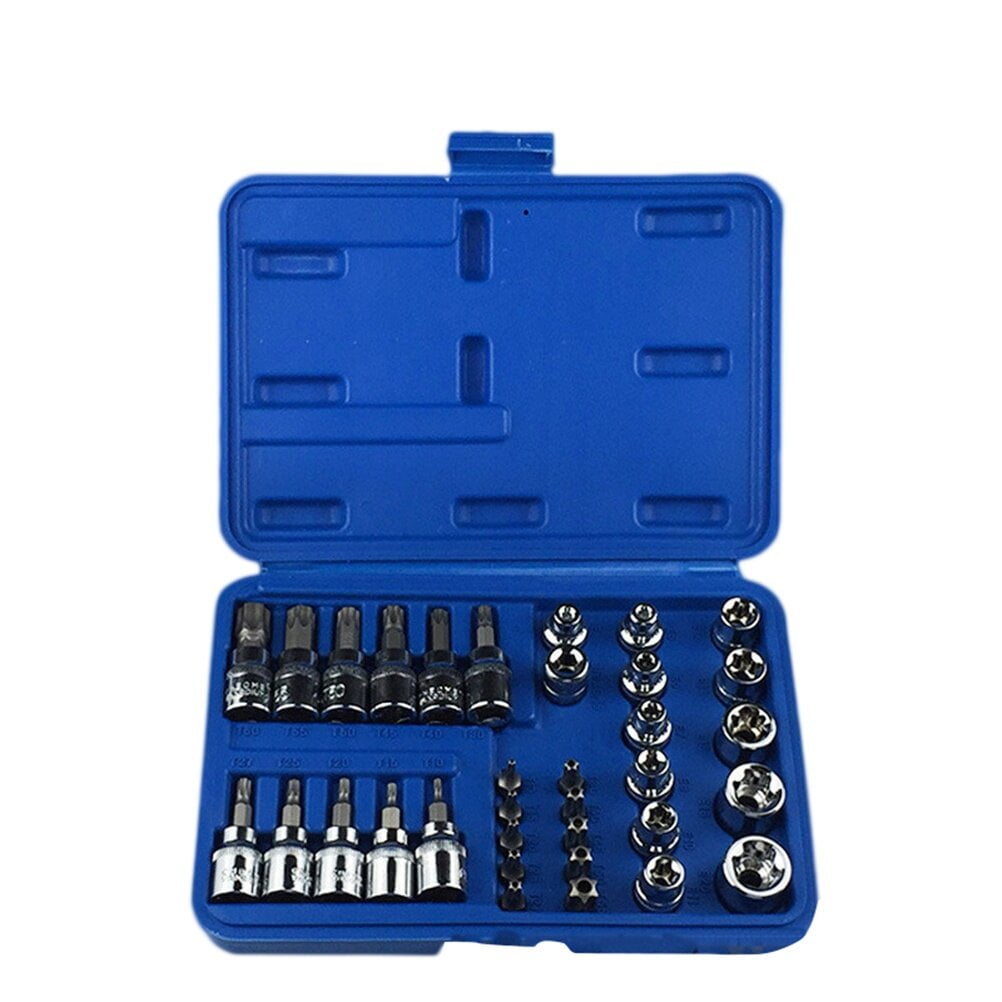 WORGEOUS 34 in 1 Bit Socket Set Dr Socket Driver Bit Tool Set Kit ...