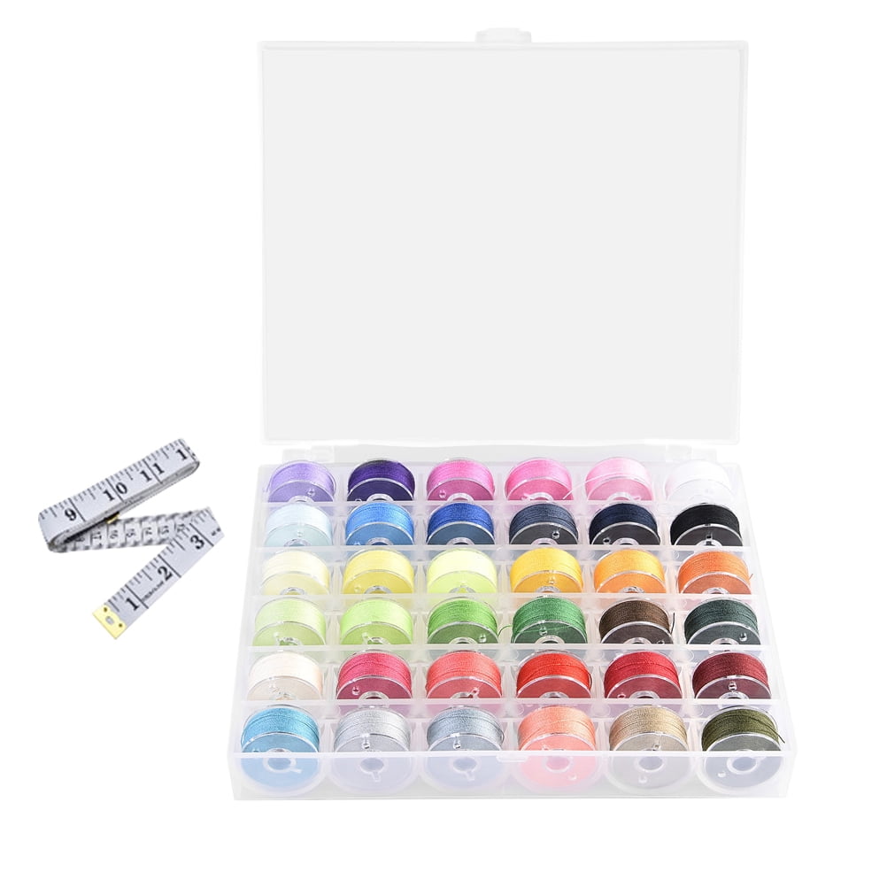 WORGEOUS 36 Grid Sewing Thread Assortment Transparent Bobbin Storage ...