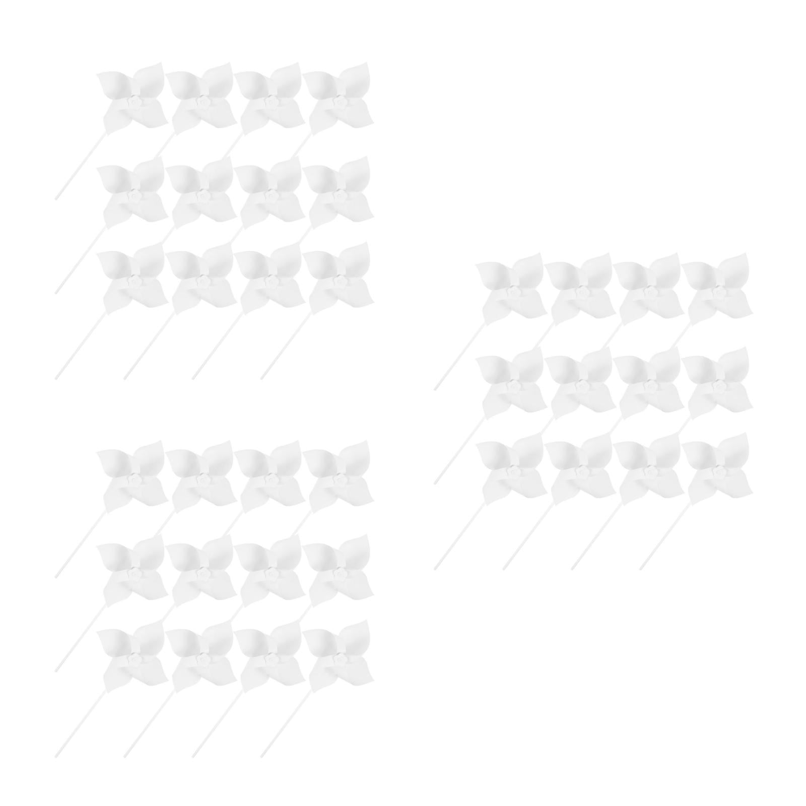 WORGEOUS 36 Pcs DIY Pinwheel Craft For Kids Color Your Own White ...