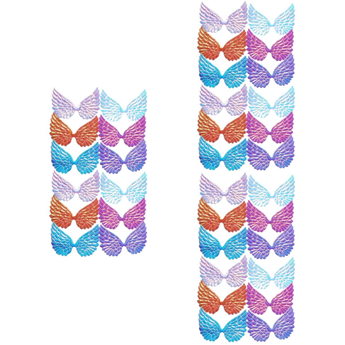 WORGEOUS 36 Pcs Delicate Angel Wings Fabric Iridescent Wings Patches ...