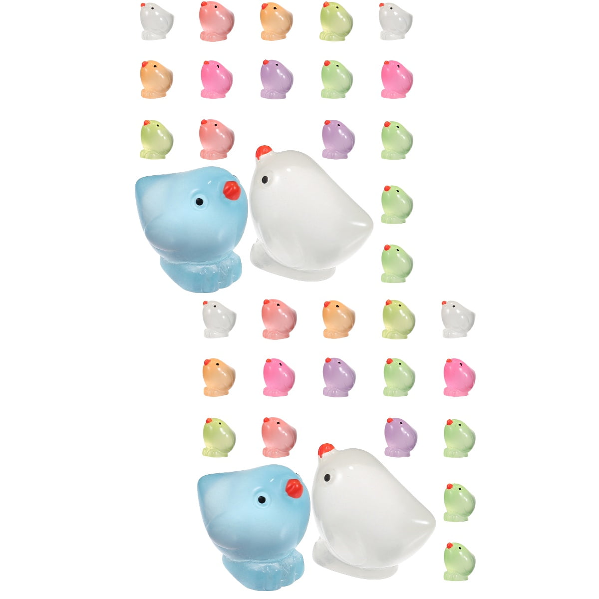 WORGEOUS 36 Pcs Mini Chickens Small Chicken Figurines Mini Resin ...