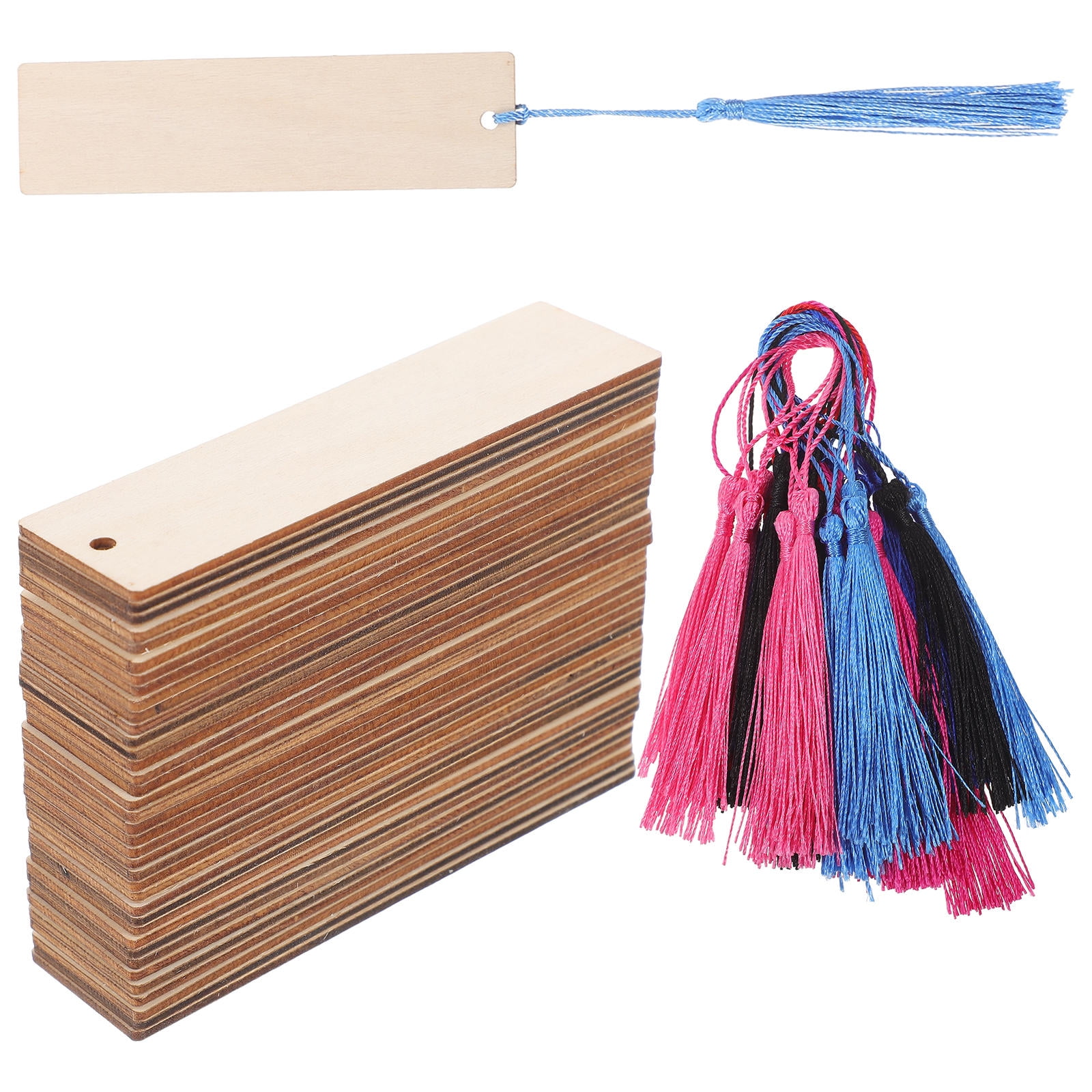 FUEENIRVA DIY Handmade Wood Bookmarks for Reading Use Beige Color ...