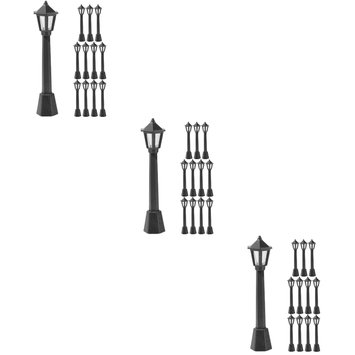 Worgeous 36 pcs Landscape Lights Street Light Models Miniature Street ...