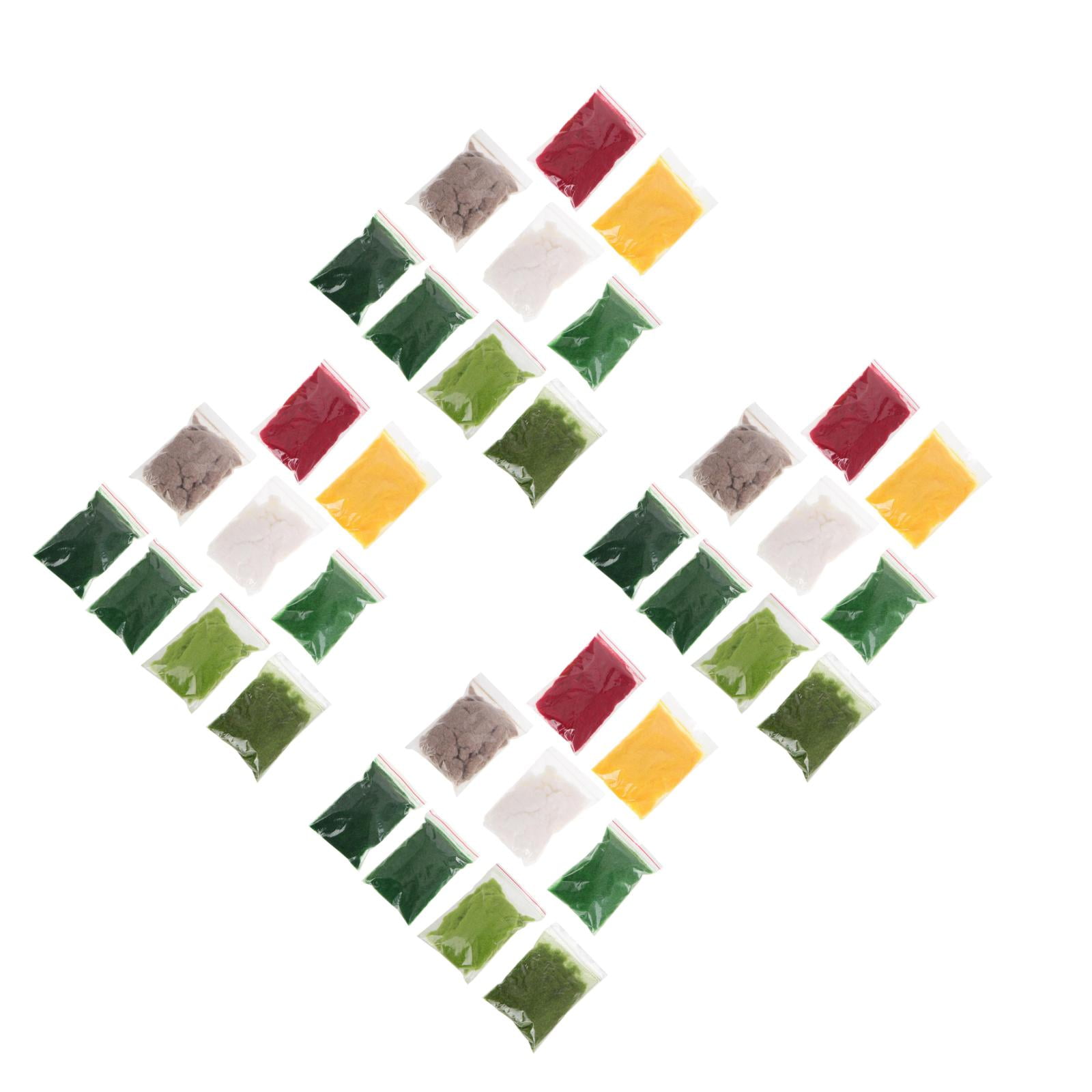 WORGEOUS 36 pcs Miniature Powder Grass Micro Landscape Grass Diorama ...