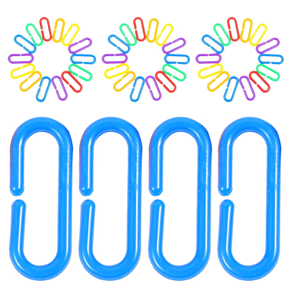 WORGEOUS 360pcs Colorful Rainbow C-Clips Chain Link Plastic Link ...