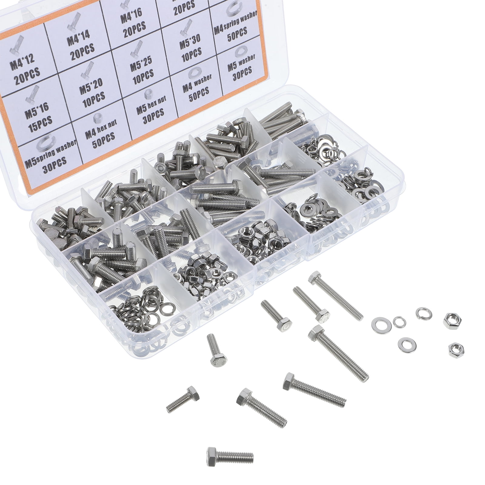WORGEOUS 375 Pcs Nuts Open Window Ring Bolt and Set Masonry - Walmart.com