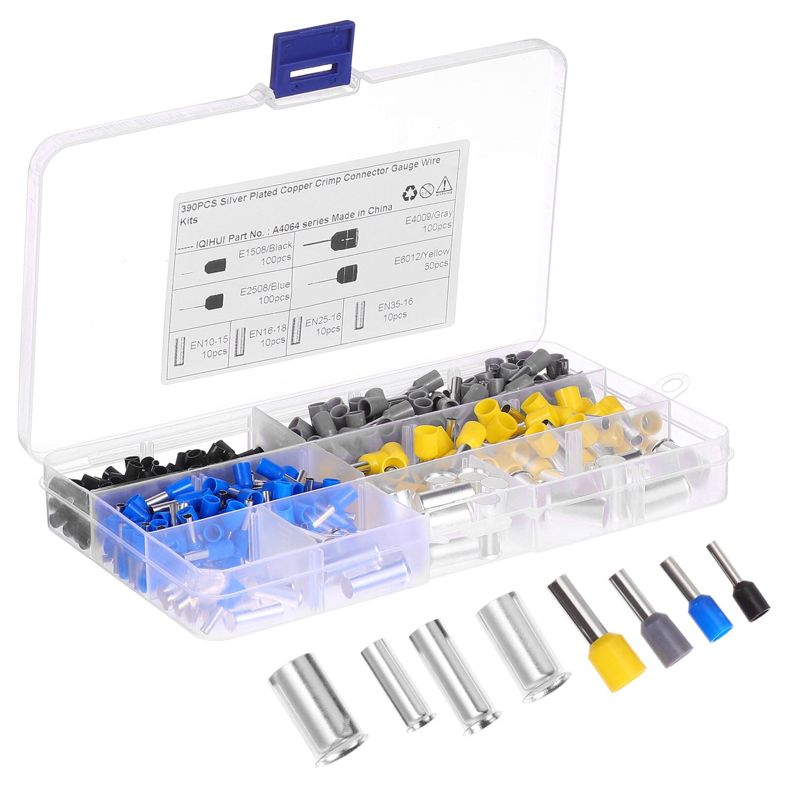 WORGEOUS 390 Pcs Soldering Fuse Terminals Union Crimp Connector Pin ...