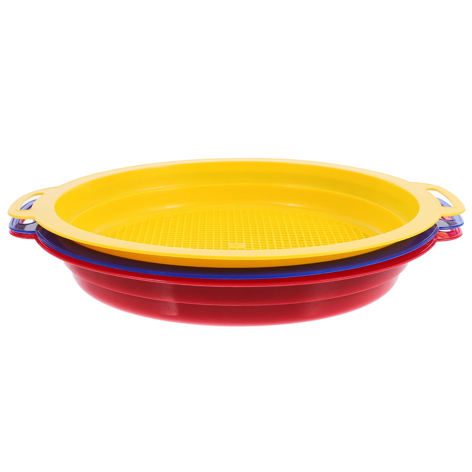 WORGEOUS 3PCS Sand Sieve Fine Mesh Sand Sifter Toy Plastic Beach Sand ...