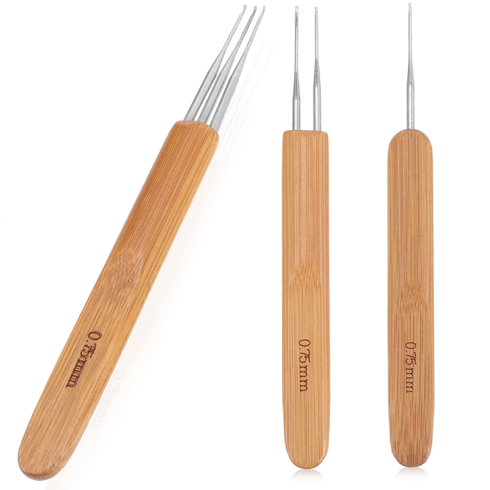 WORGEOUS 3Pcs Crochet Needles Kit Metal Hair Crochet Needles Salon ...