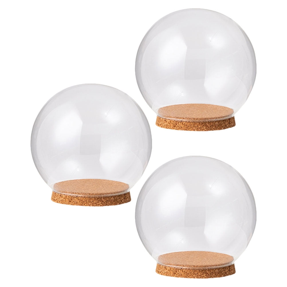 WORGEOUS 3Pcs Round Glass Display Case for Women and Home Decor Aficionados - Walmart.com