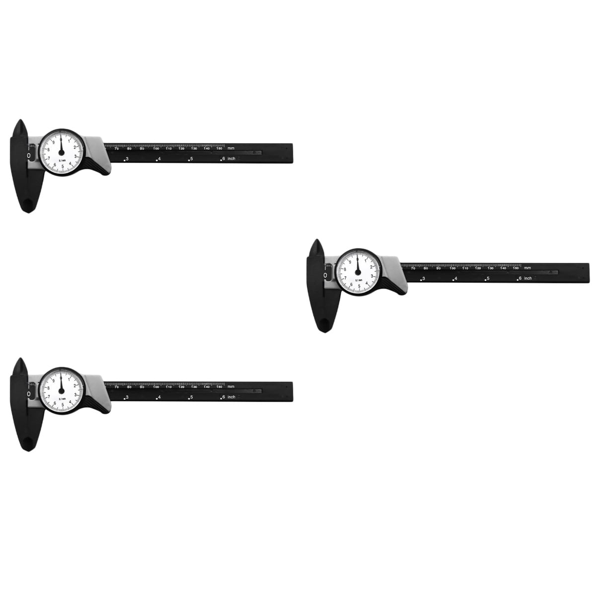 WORGEOUS 3pcs 0-150mm Plastic Table Caliper Caliper Slider Caliper High ...