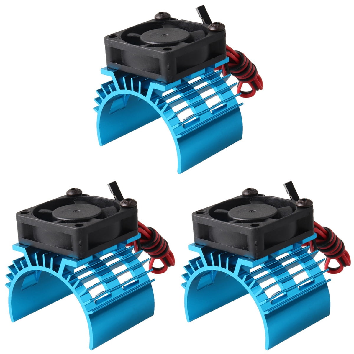 WORGEOUS 3pcs 1/10 Car 540/550 Brush Motor Heat Sink System With Fan ...