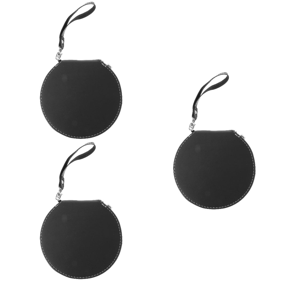 WORGEOUS 3pcs 20 Capacity DVD Leather Case Portable Zipper CD Storage ...