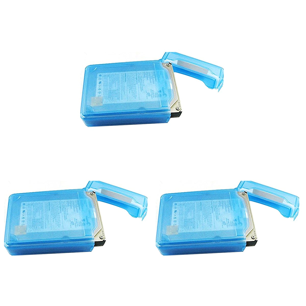 WORGEOUS 3pcs 3.5 Inch HDD Shockproof Anti-static Storage Tank Box Case ...
