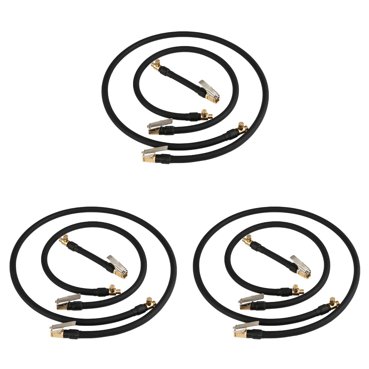 WORGEOUS 3pcs 60cm Flexible Rubber Car Wheels Stems Extensions Tube ...