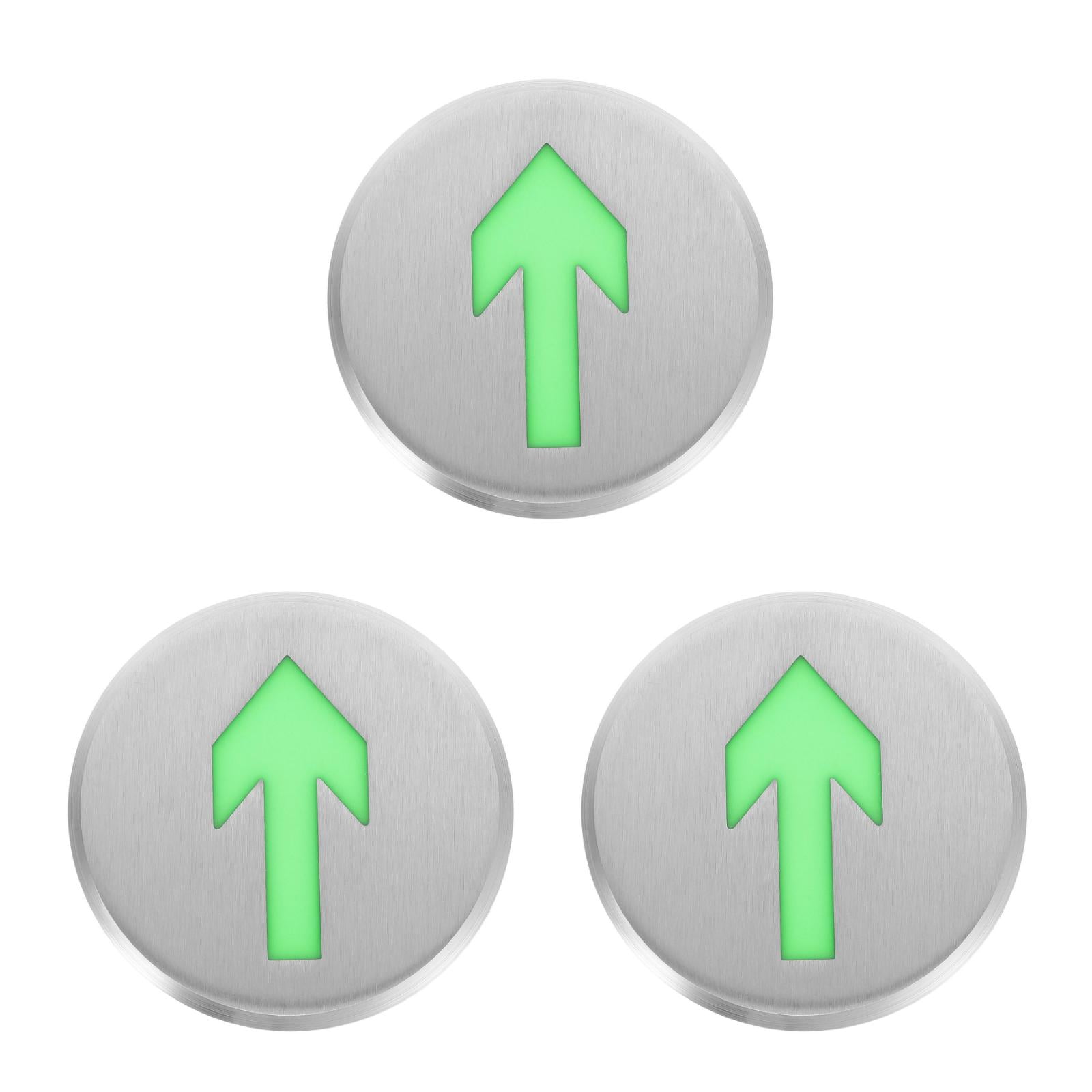 WORGEOUS 3pcs Arrow Floor Sign for Safety Glowing Arrow Exit Sign Exit ...