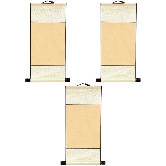 WORGEOUS 3pcs Blank Hanging Scroll Painting Paper Kids Calligraphy Art ...
