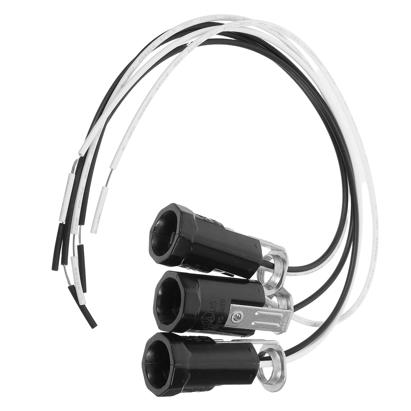 WORGEOUS 3pcs Candelabra Socket E12 Lamp Holder with Wire Lead LED ...