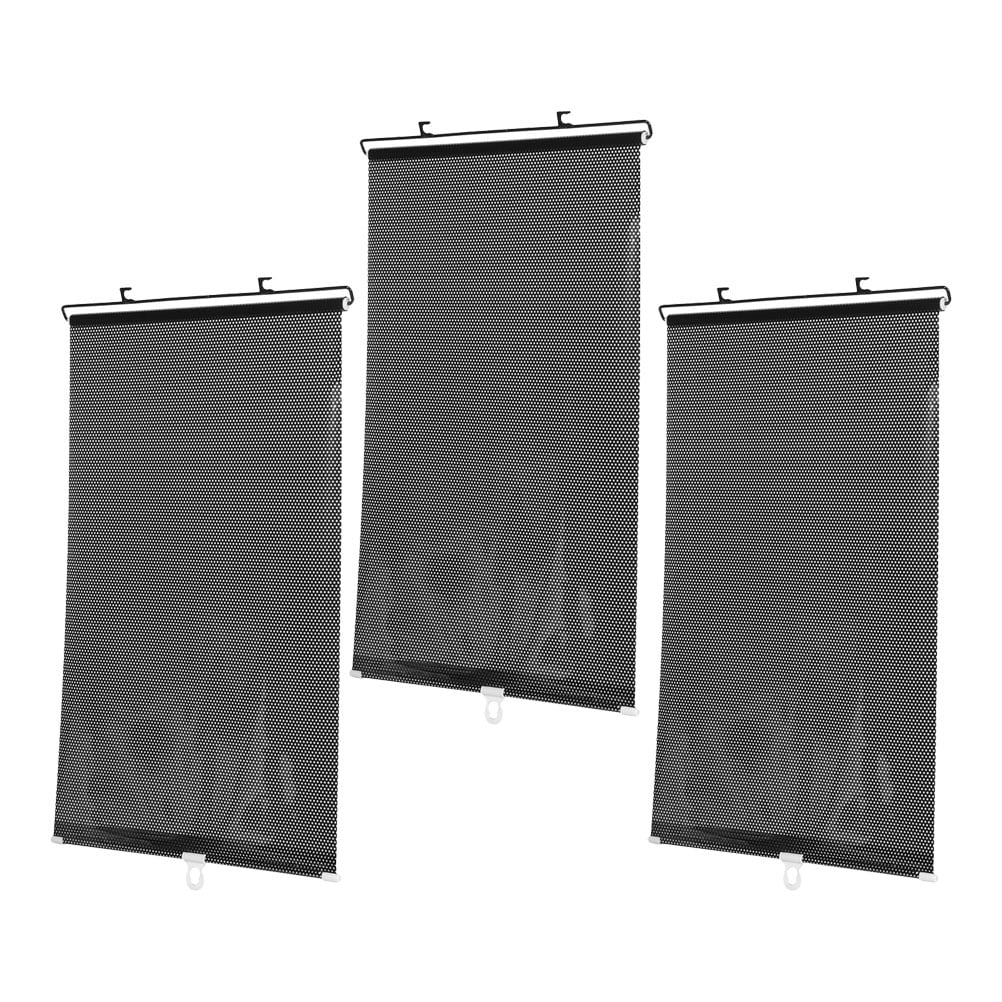 WORGEOUS 3pcs Car Window Roller Shades With Suction Cup Retractable Car ...