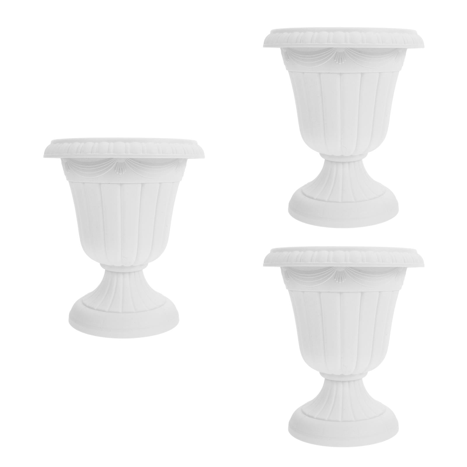 WORGEOUS 3pcs Classic Urn Planter Antique Roman Column Flower Pot ...