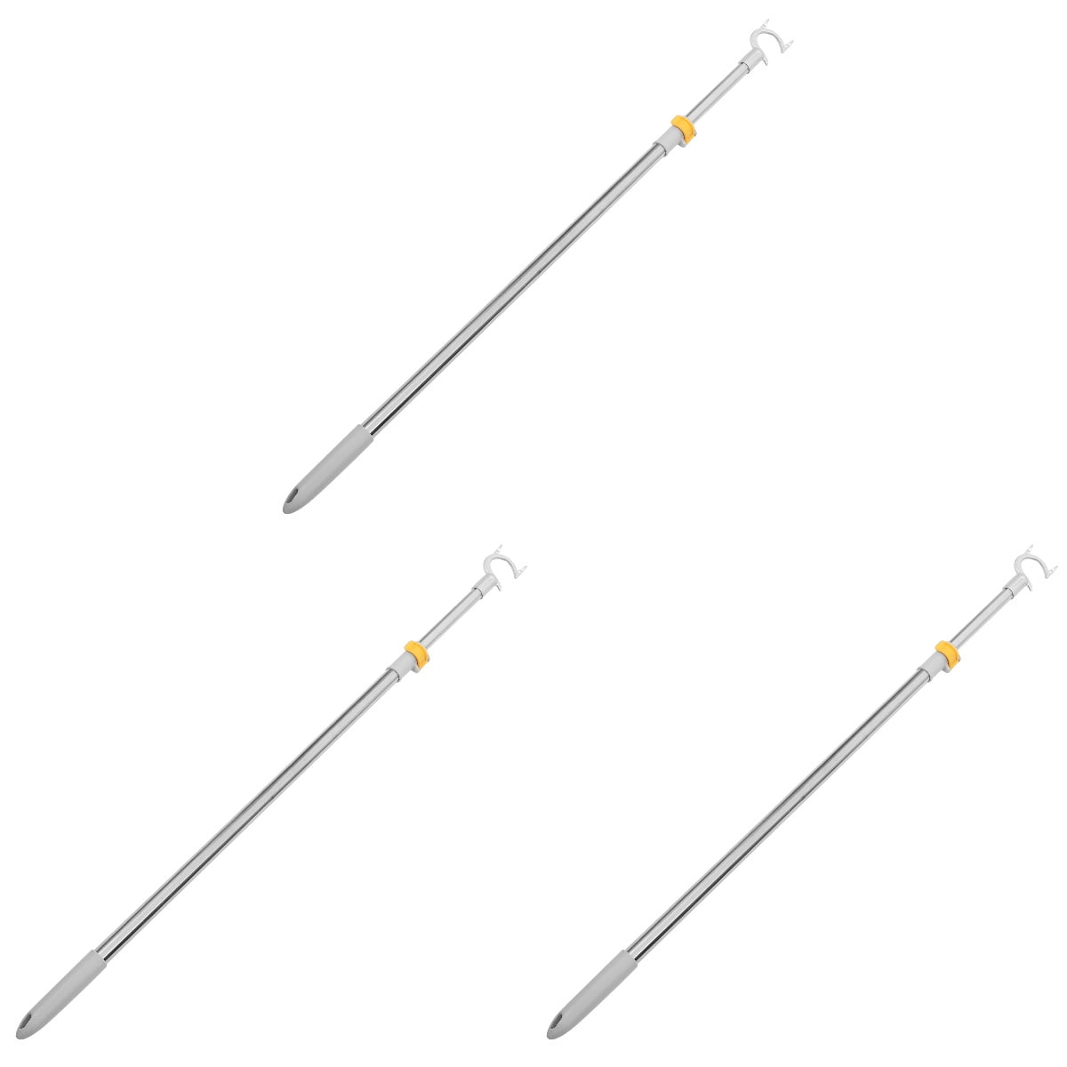 WORGEOUS 3pcs Clothesline Pole Telescoping Clothes Reach Stick Clothes ...