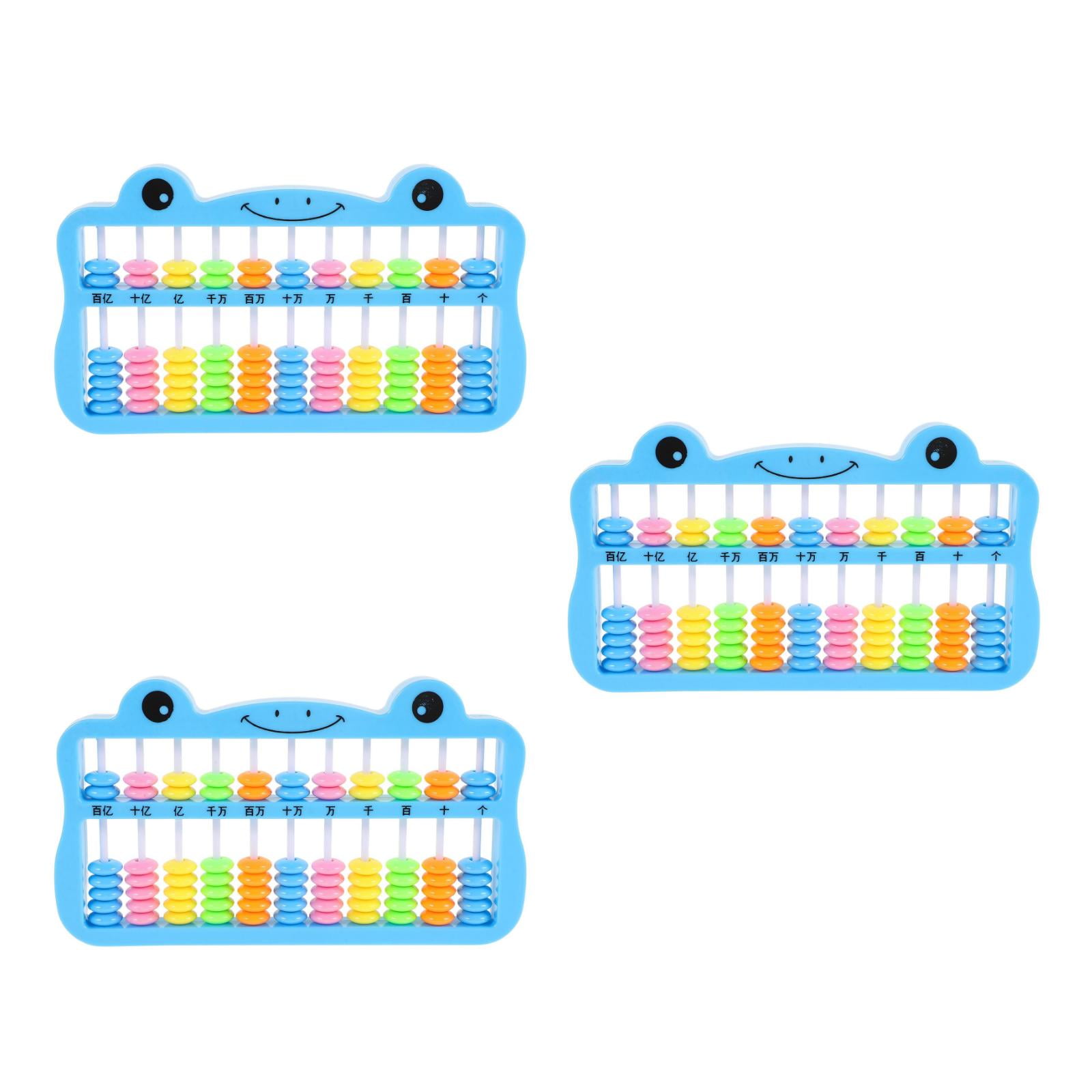 WORGEOUS 3pcs Colorful 7-Bead Abacus For Kids Plastic Math Learning ...