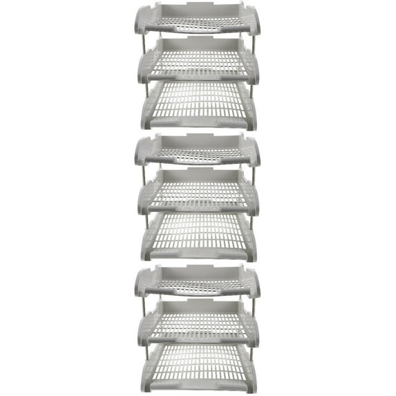 WORGEOUS 3pcs Desk Paper Tray File Organizer 3-tier Paper Tray Document ...