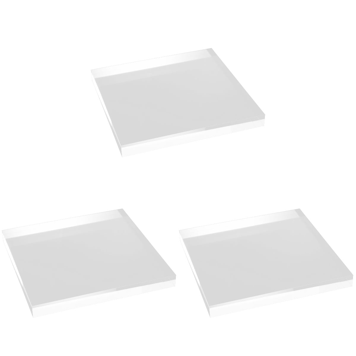 GOOHOCHY Acrylic Display Rack 3Pcs Transparent Square 12X4.7X0.6In Art ...