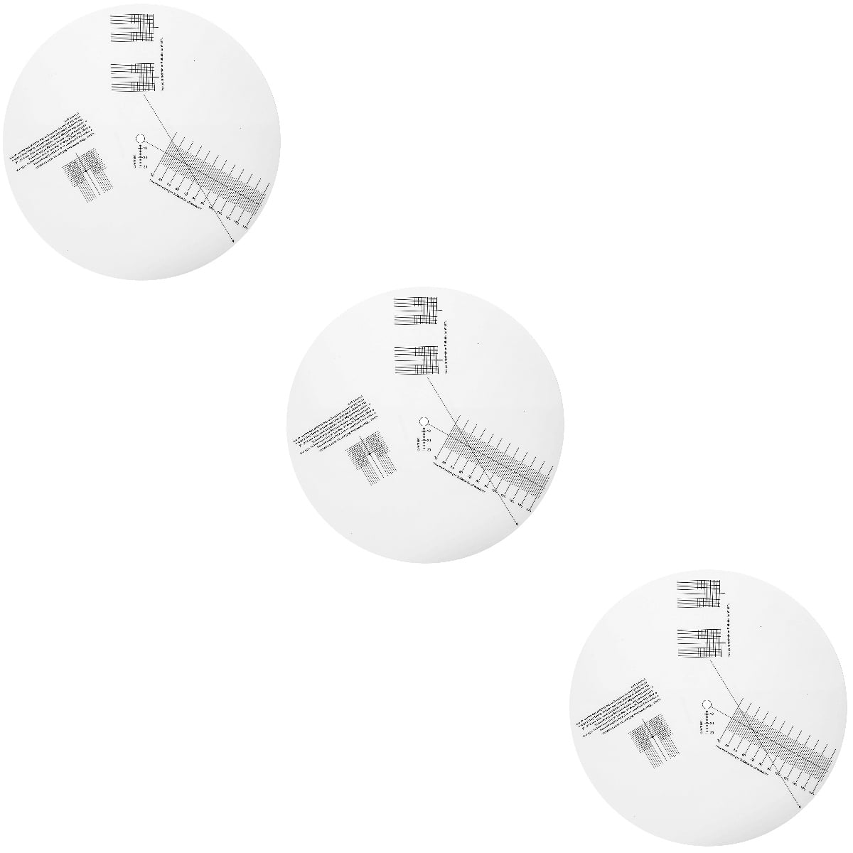 WORGEOUS 3pcs Distance Gauge Protractor Practical Professional Pickup ...