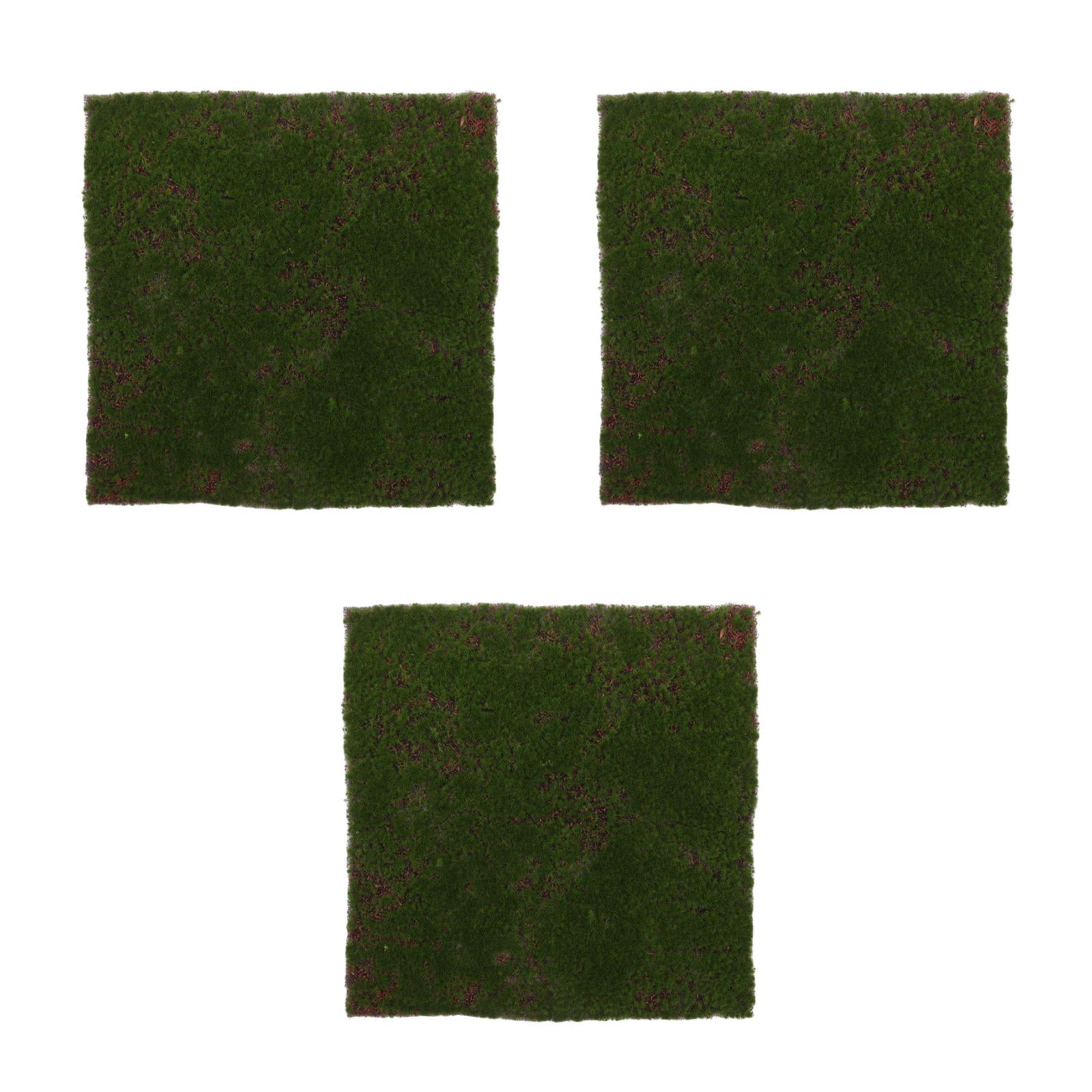 WORGEOUS 3pcs Diy Synthetic Turf Lawn Carpet Artificial Moss Grass Rug ...