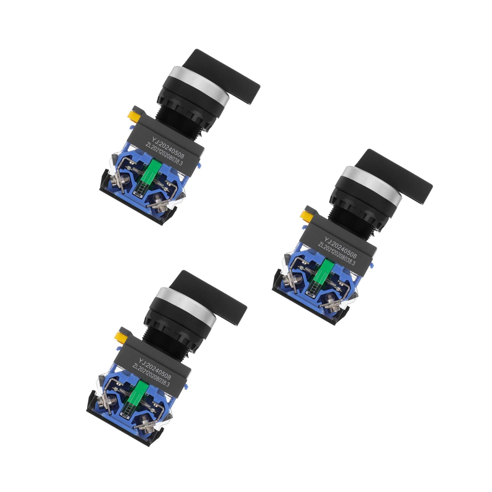 WORGEOUS 3pcs Electrical Equipment 3-Position Rotary Cam Selector ...