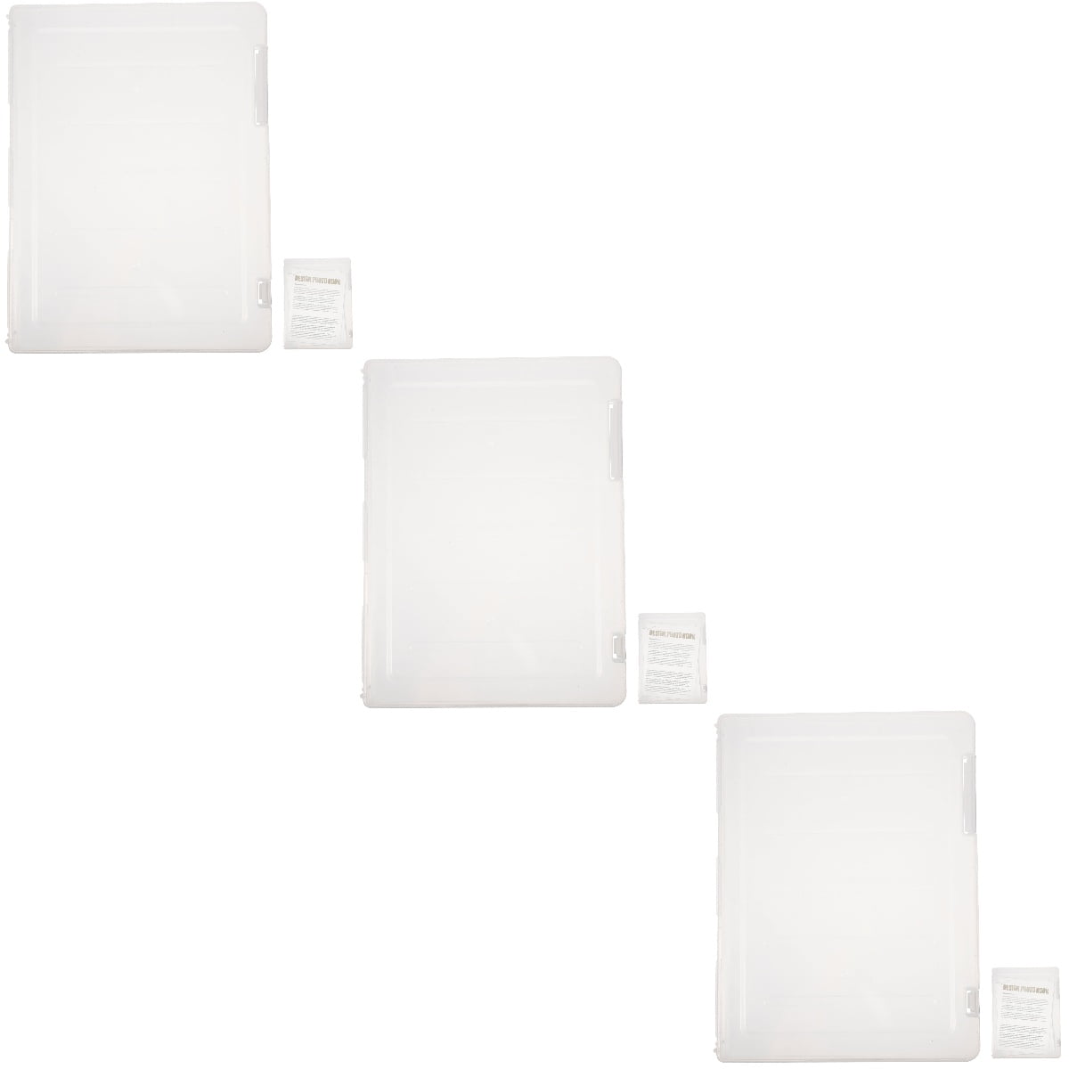 WORGEOUS 3-Piece Plastic File Holder Set, Folding Document Storage Box ...