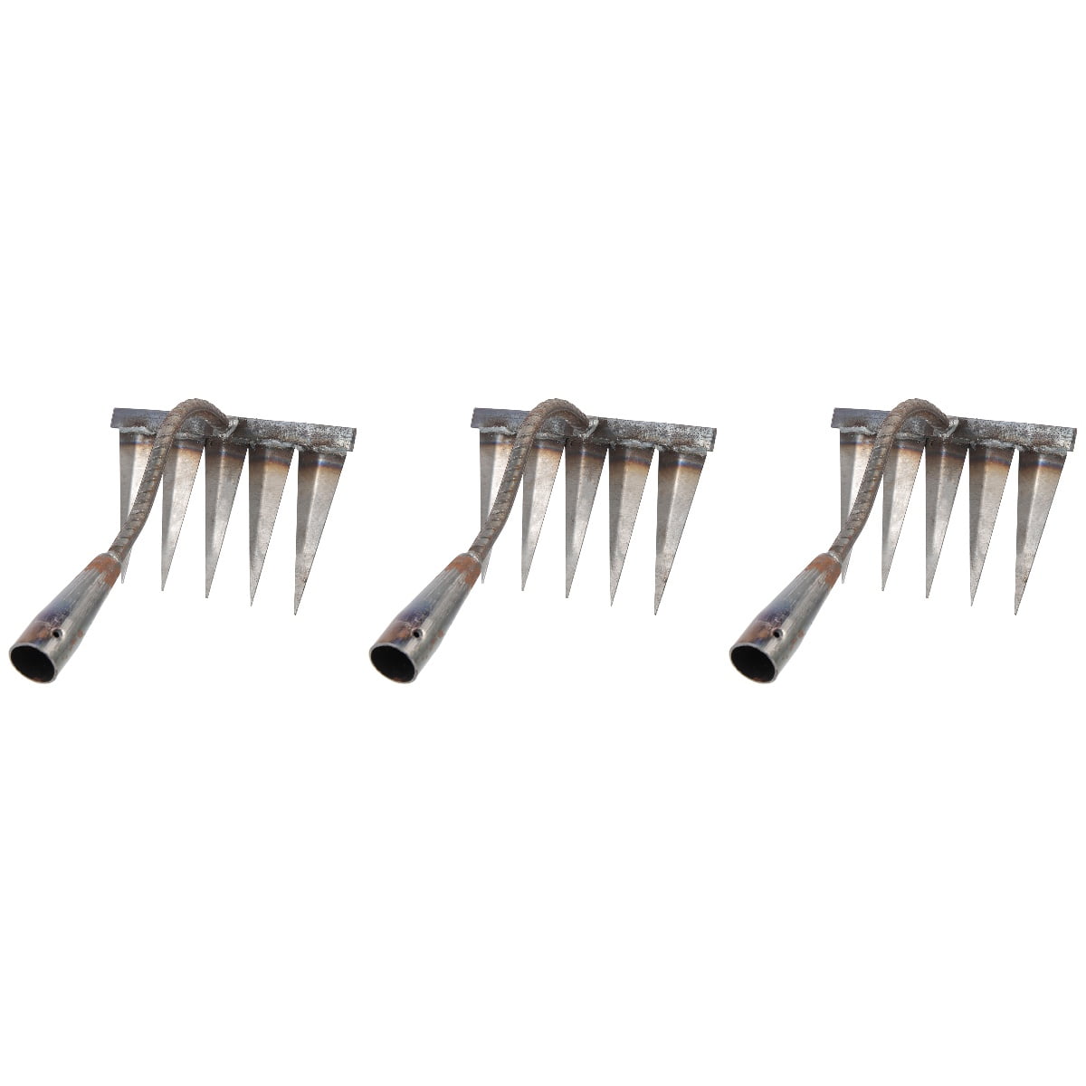 WORGEOUS 3pcs Garden Hand Rake Steel Loosening Soil Rake Practical ...