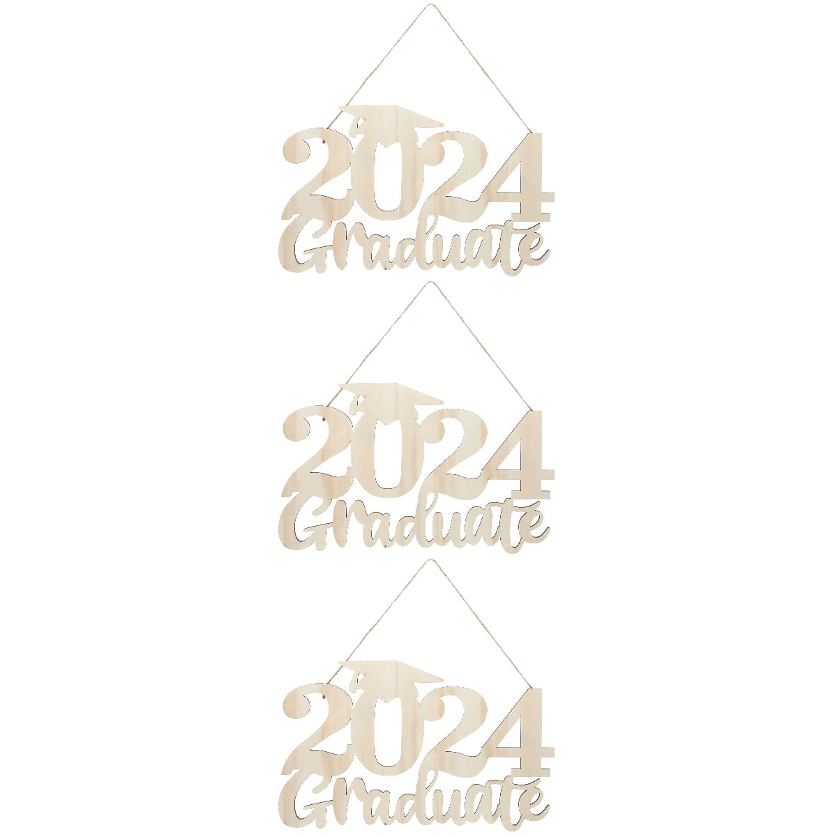 WORGEOUS 3pcs Graduation Wooden Sign 2024 Graduation Photo Booth Prop ...