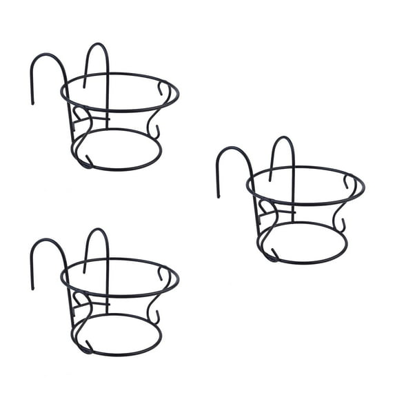 WORGEOUS 3pcs Hanging Planter Holder Railing Flower Pot Basket Shelf ...