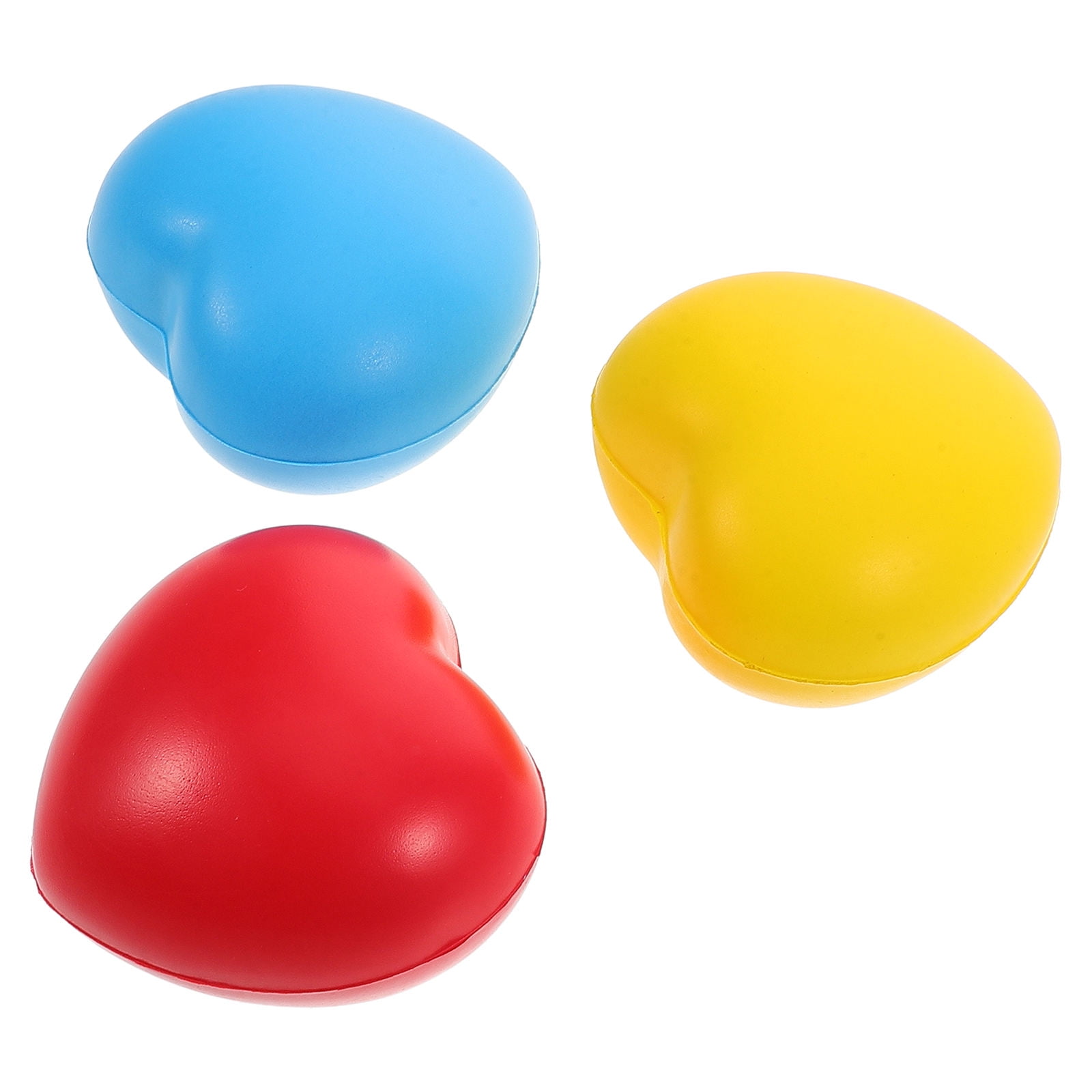 WORGEOUS 3pcs Heart Shaped Hand Exercise Balls Soft Pu Squeeze Balls ...