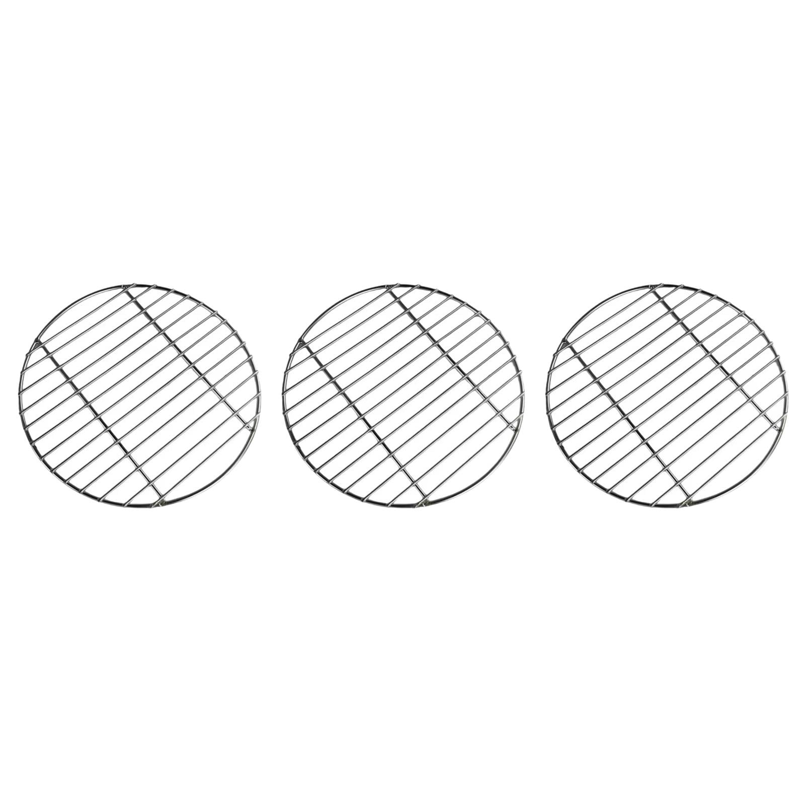 GOOHOCHY Raindrops 3pcs Stainless Steel Round Grill Grates for Outdoor ...