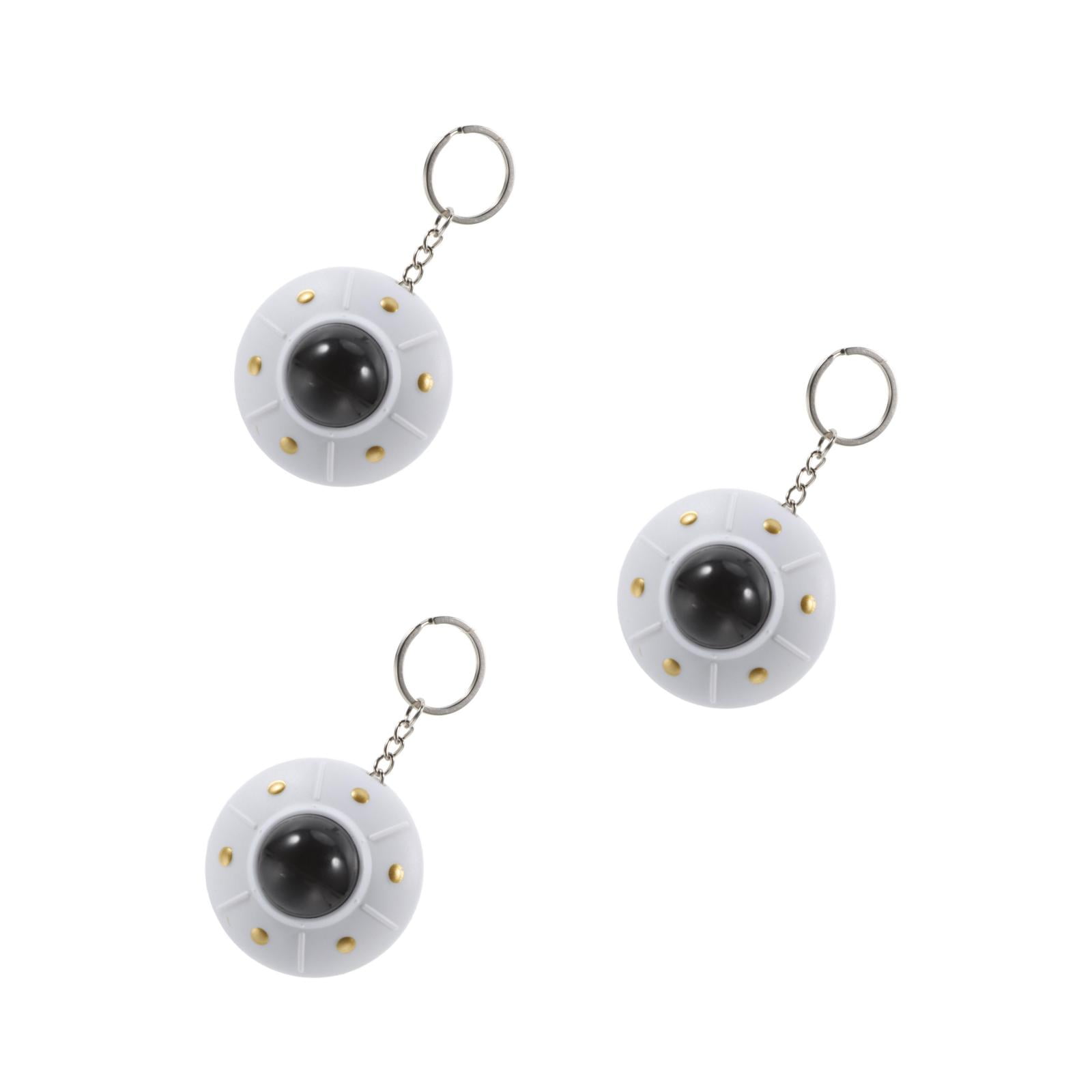 WORGEOUS 3pcs Led Light Flying Saucer Keychain With Sound Cute Ufo ...