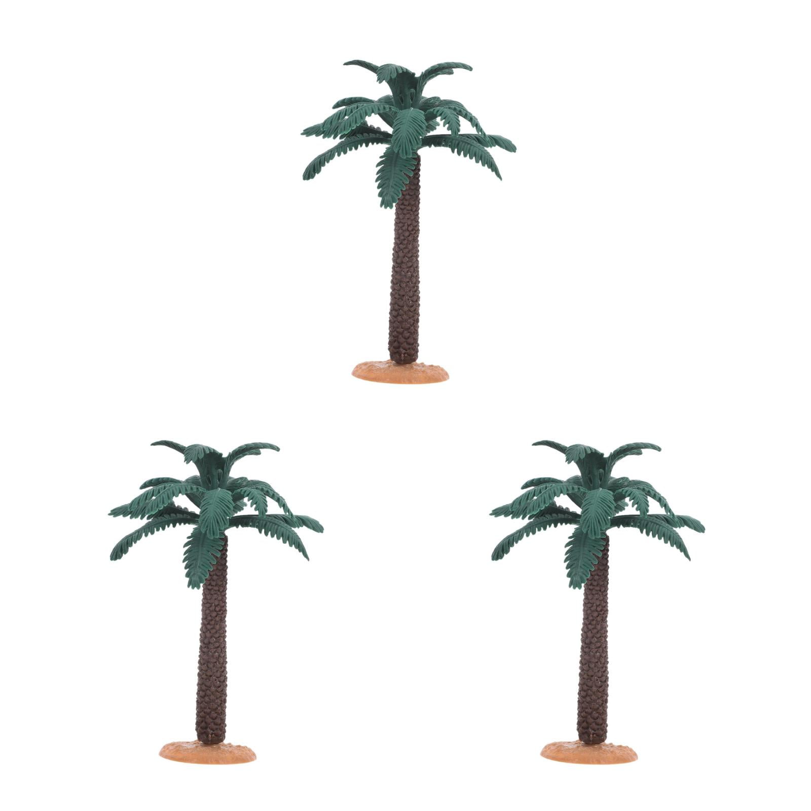 WORGEOUS 3pcs Mini Palm Tree Decor Diorama Miniature Trees For Villages ...