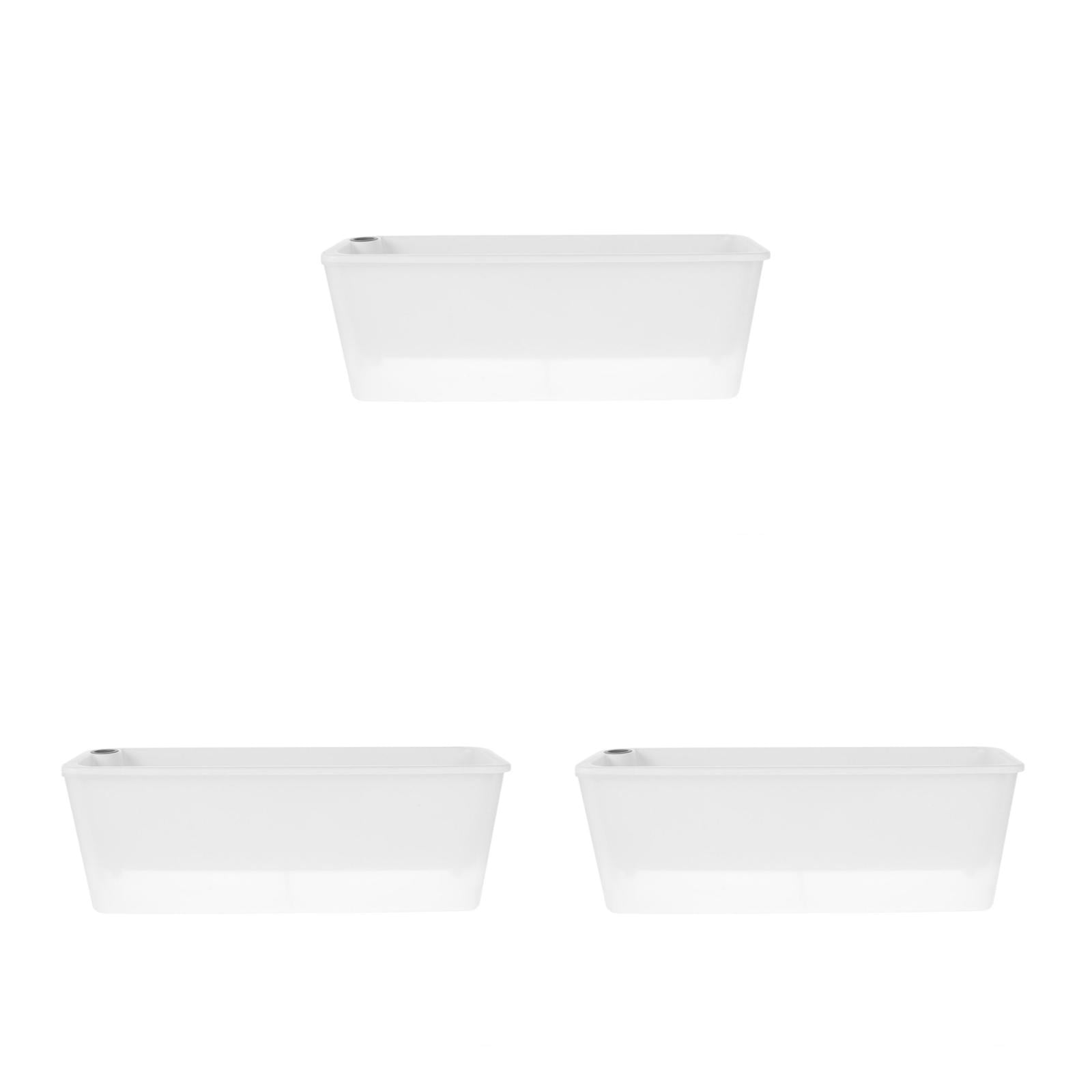 WORGEOUS 3pcs Narrow Planter Box Rectangular Plastic Planter Self ...