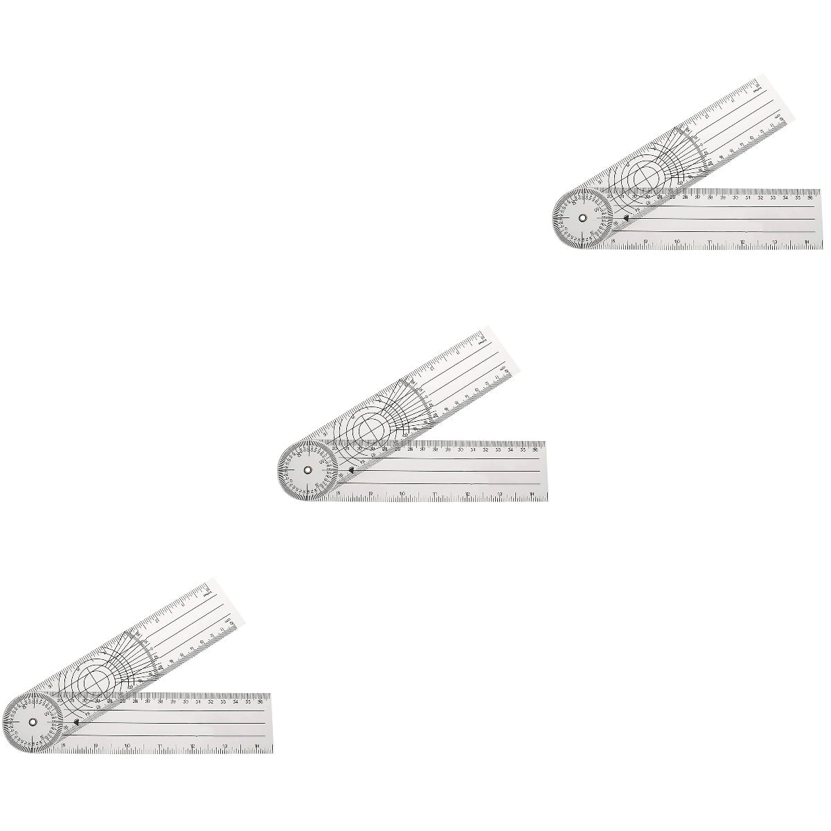 WORGEOUS 3pcs Physical Therapy Goniometer Angle Ruler Protractor Rotary ...