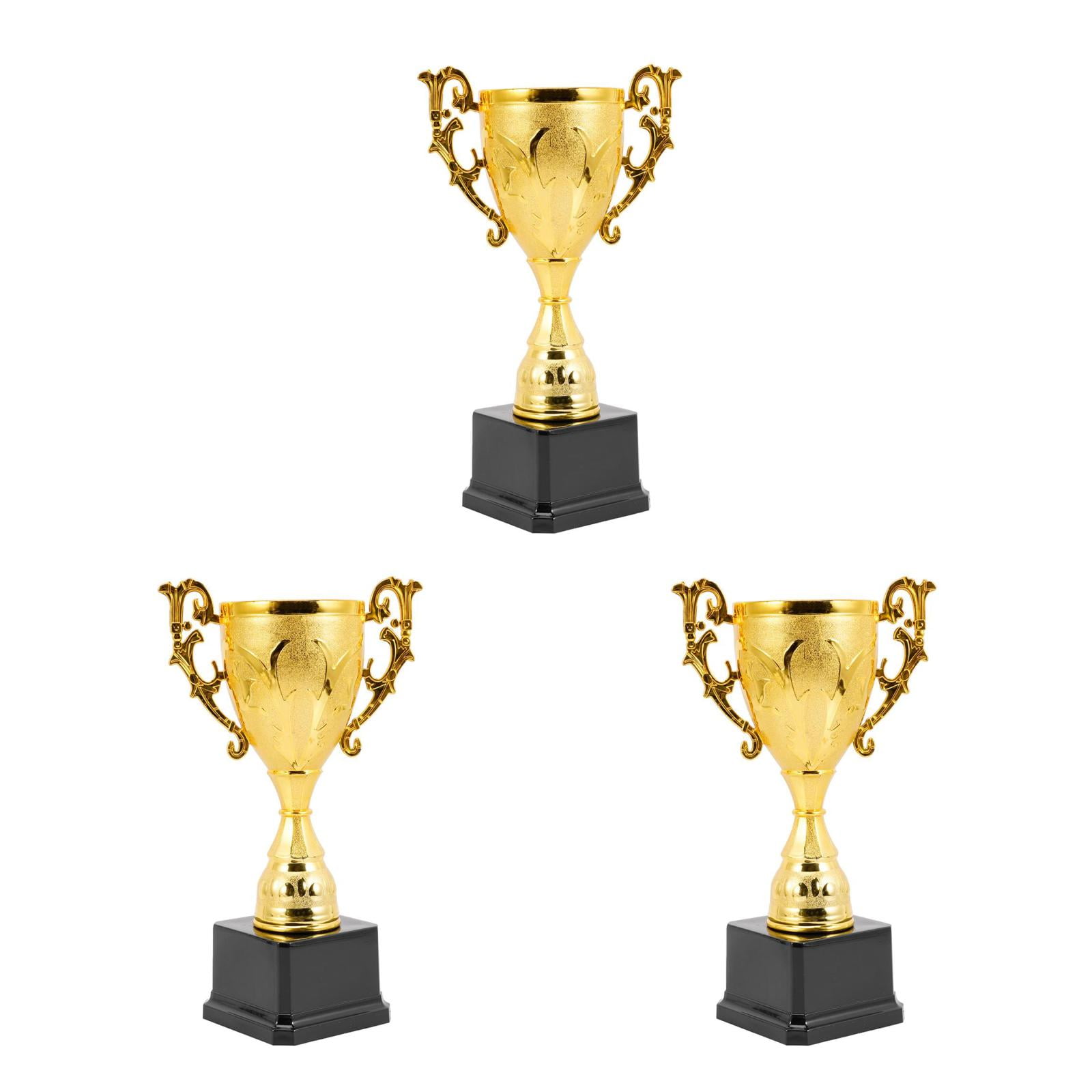 WORGEOUS 3pcs Plastic Trophies Gold Award Trophy Cups For Party Favors ...