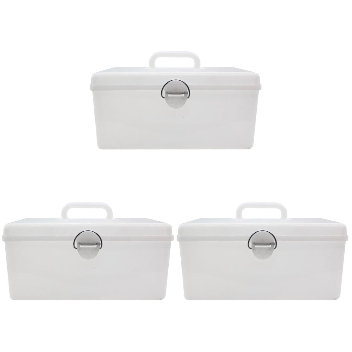 GETAJGHSD Indoor Use Plastic Storage Box 3Pcs 11.4x7.1x5.5in - Walmart.com