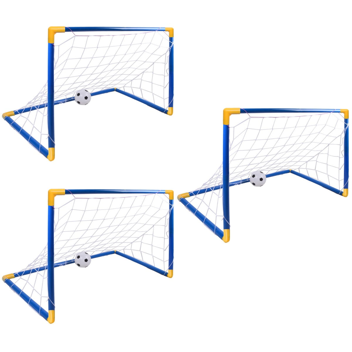 WORGEOUS 3pcs Portable Soccer Goal Door DIY Assembly Football Door ...