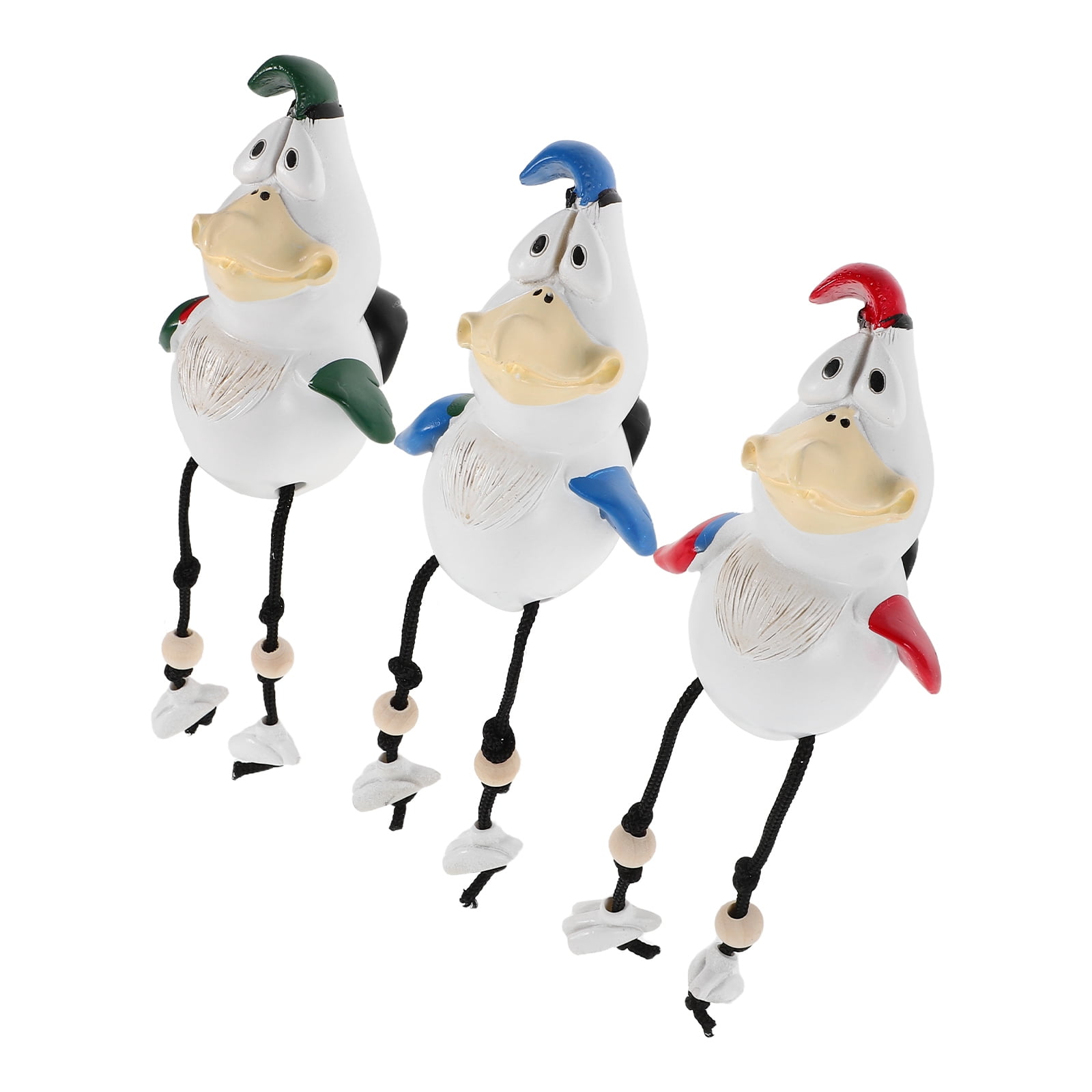 WORGEOUS 3pcs Resin Chicken Figurine Funny Garden Statue Fence Chicken ...