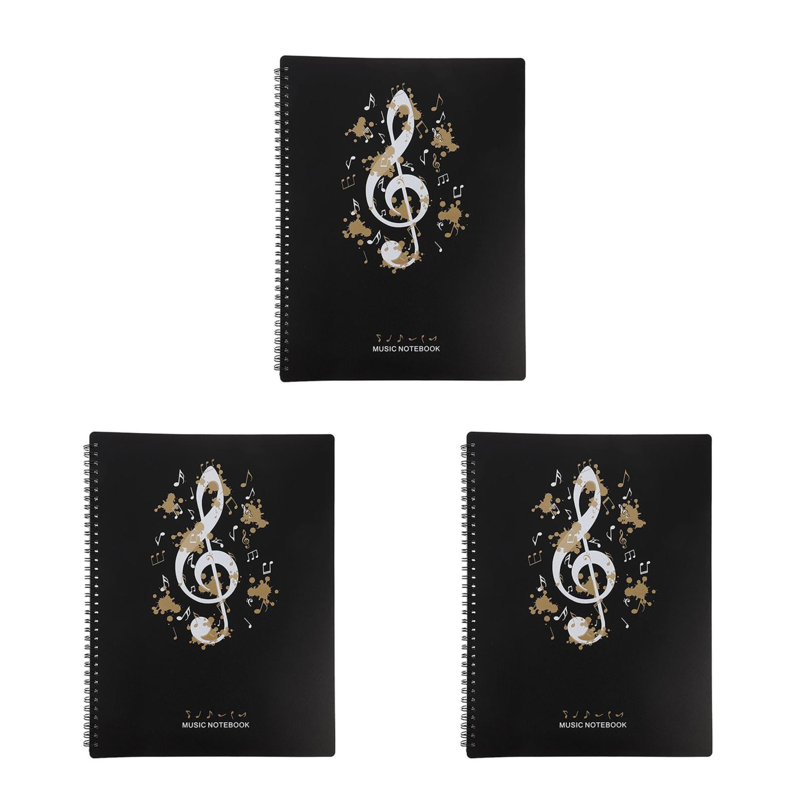 WORGEOUS 3pcs Reusable A4 Music Score Folder 40-Page Binder for Piano ...