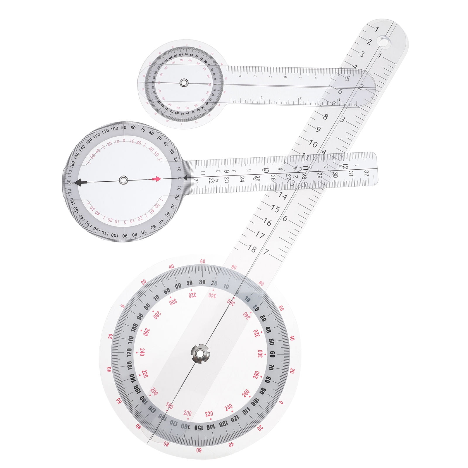 GOOHOCHY HOMEMAXS 3pcs Protractor Ruler Small Medical Goniometer ...